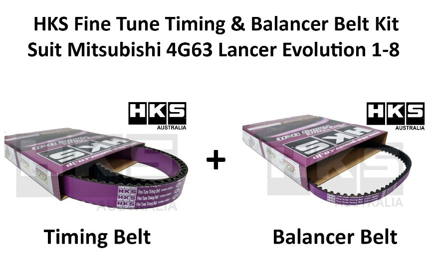 HKS Fine Tune Timing Belt & Balancer Belt Suit Mitsubishi 4G63 Lancer – Evolution Racing Spares