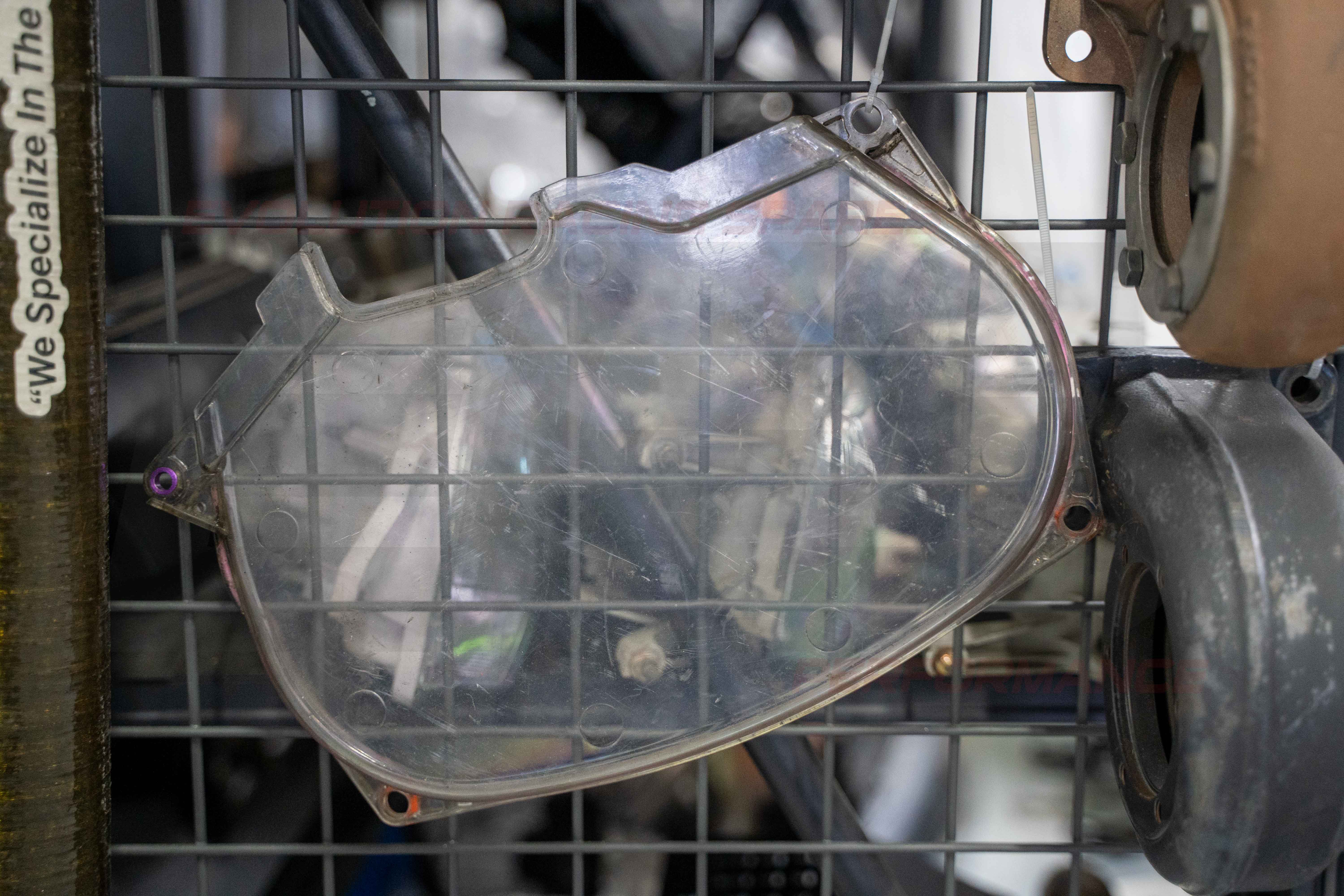 Clear Timing Cover for Mitsubishi Evo 4 - 9 4G63 – Evolution Racing Spares