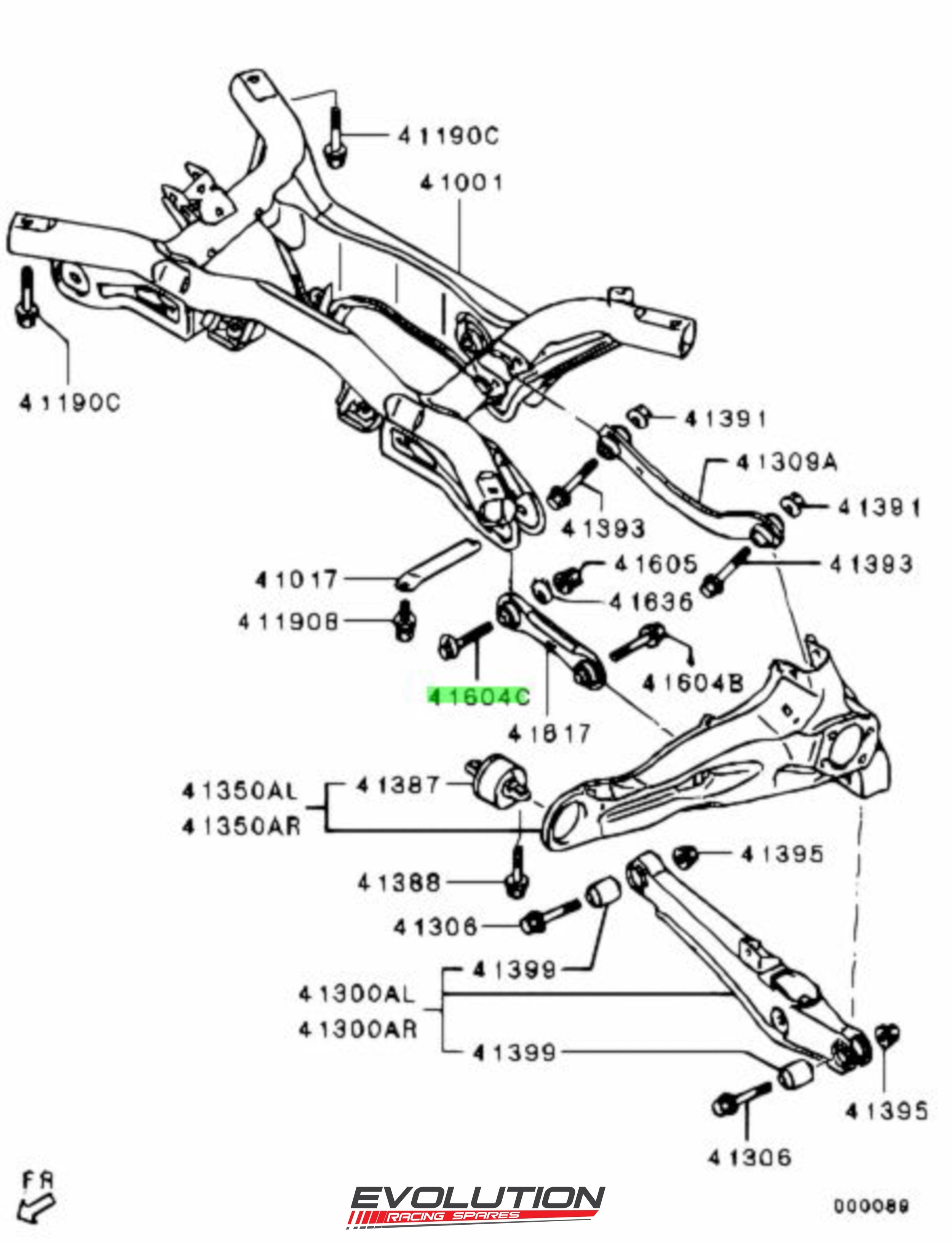 Mitsubishi Evolution Evo 10 X Rear Suspension Assist Link Bolt (MN1841 ...